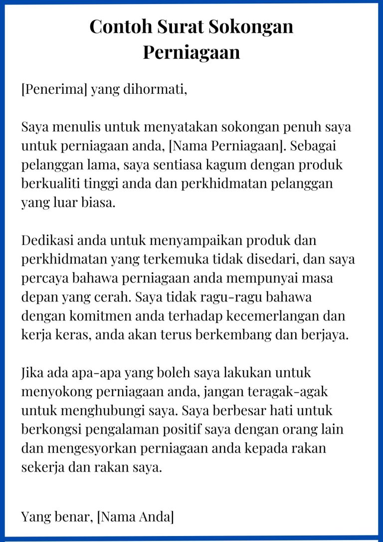 Surat Perjanjian Perkongsian Perniagaan | Format dan Contoh