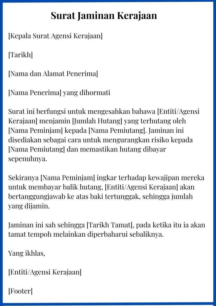 Surat Rasmi Kerajaan | Format dan Contoh [ Semua Jenis ]