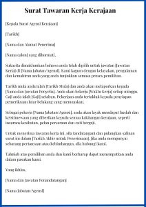 Surat Rasmi Kerajaan | Format dan Contoh [ Semua Jenis ]