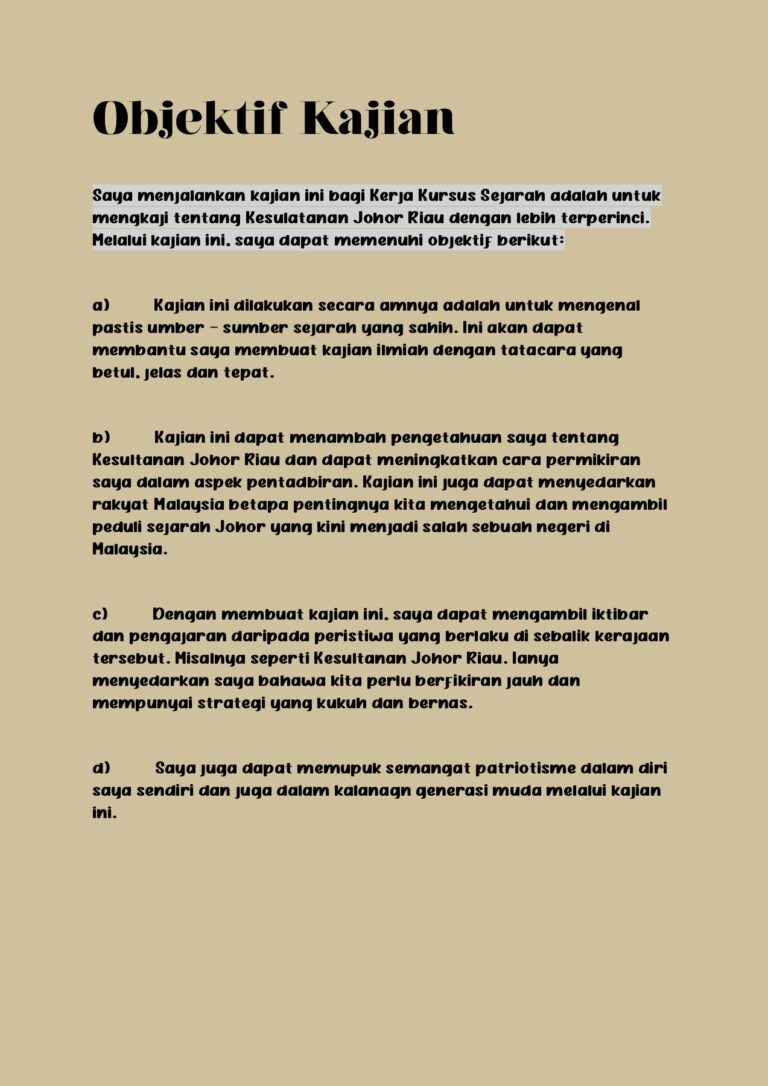 Cara Menulis Objektif Kajian | Langkah Dan Kaedah